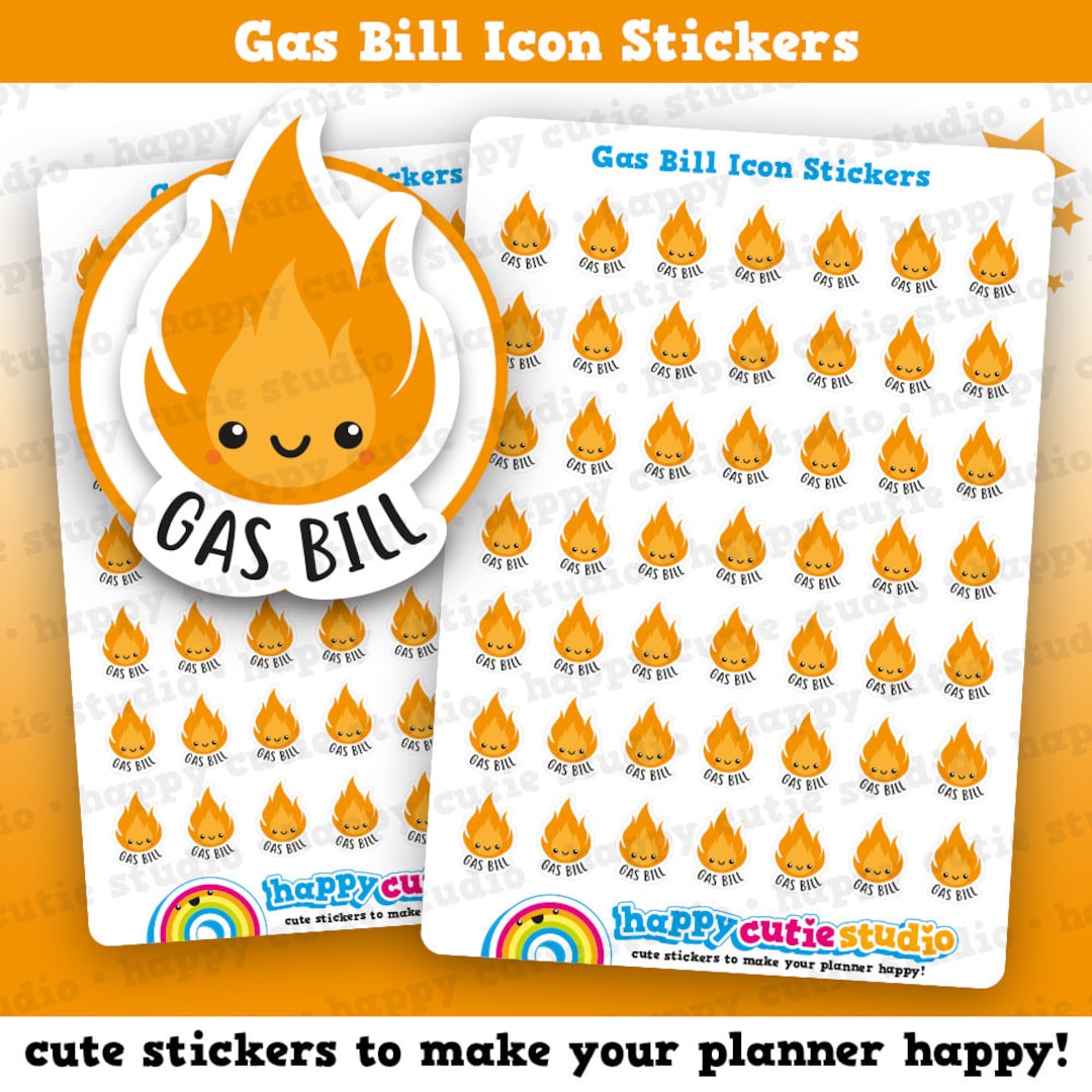 49 Cute Gas Bill Icons/pay Bill/ Bills Reminder Planner Stickers - Etsy