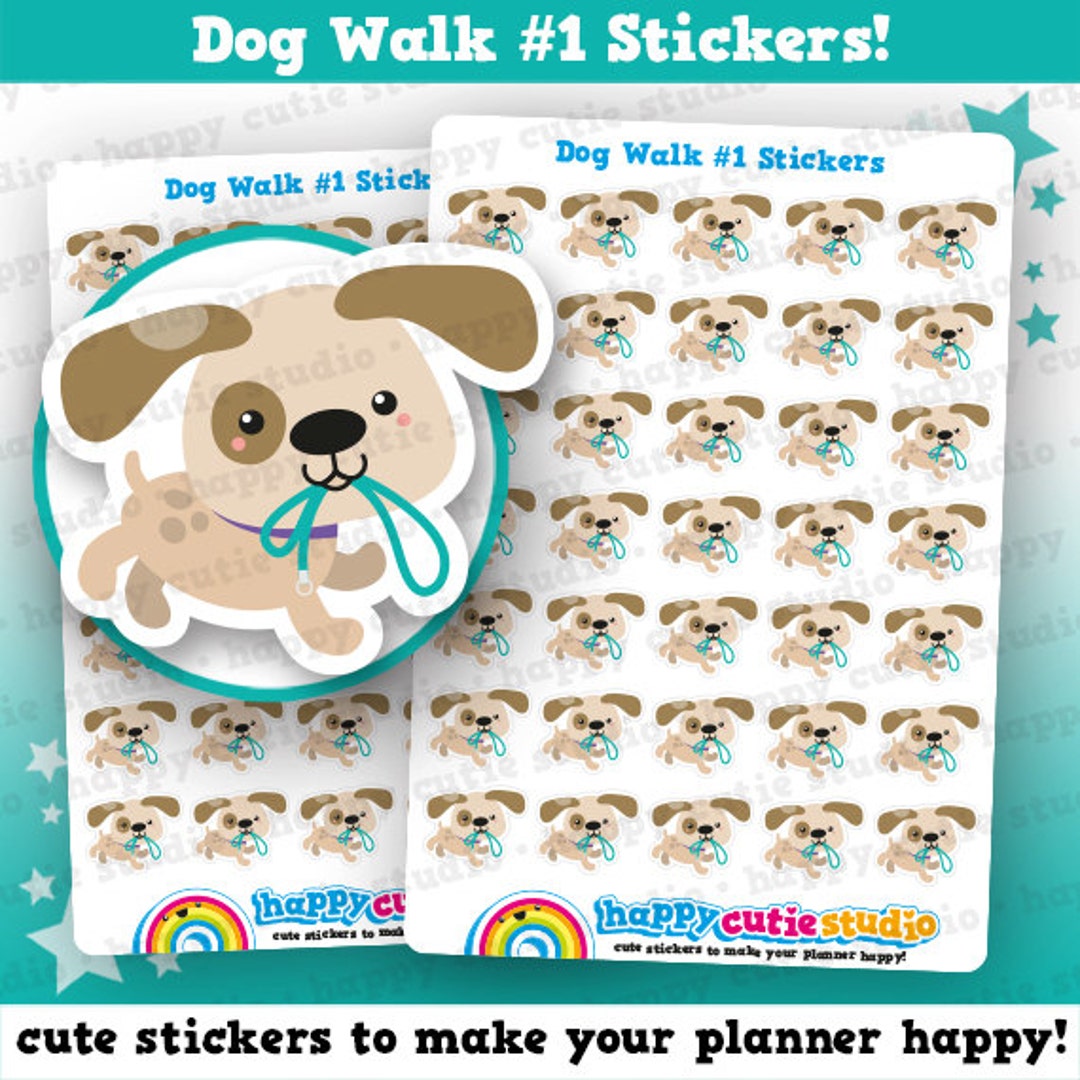 35 Cute Dog Walk/walkies Planner Stickers - Etsy