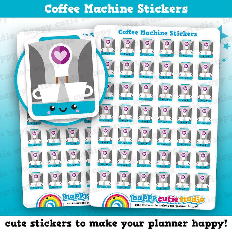 Espresso Machine Stickers - Etsy UK