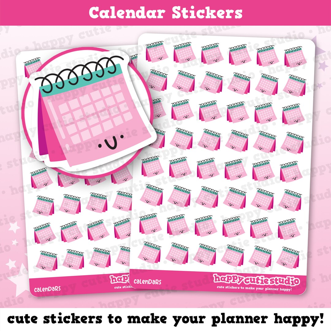 48 Cute Calendar/schedule/appointment Planner Stickers - Etsy