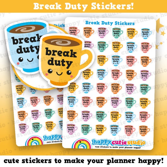 40 Cute Break Duty/teacher/college/school Planner Stickers | Etsy UK