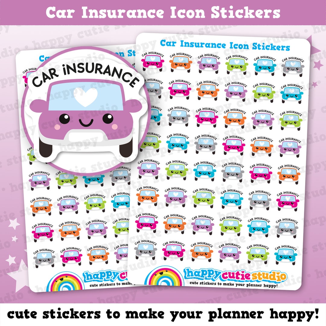 48 Cute Car Insurance Bill Icons/pay Bill/ Bills Reminder Planner ...