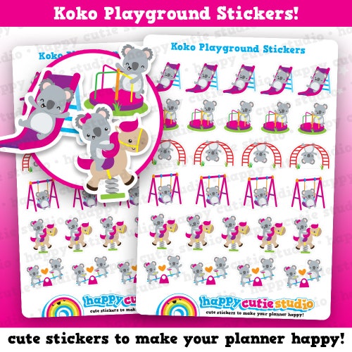 30 Cute Koko the Koala 'need Coffee' Planner Stickers - Etsy
