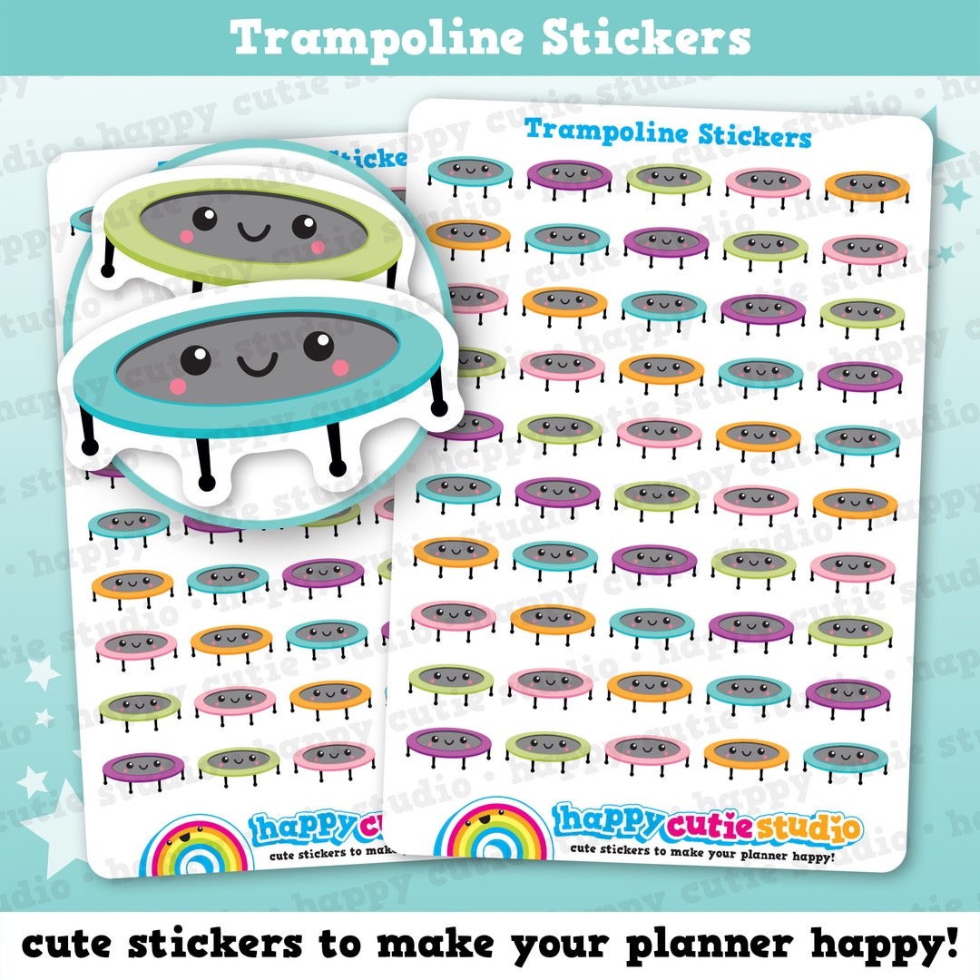 50 Cute Trampoline/sport/health Planner Stickers - Etsy