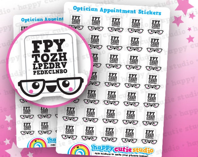 35 Cute Optician Appointment/reminder/health Planner Stickers - Etsy