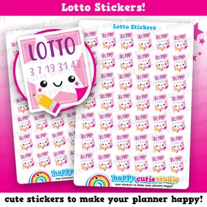 42 Cute Lotto/lottery/ticket/raffle Planner Stickers - Etsy