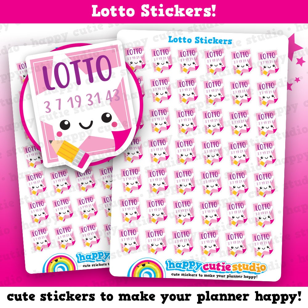 42 Cute Lotto/lottery/ticket/raffle Planner Stickers - Etsy Canada