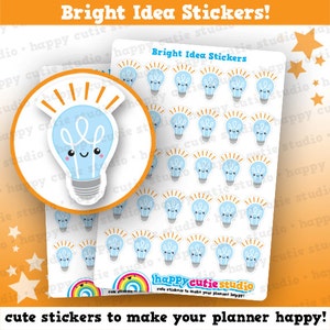 30 Cute Bright Idea/light Bulb/idea Planner Stickers - Etsy Canada