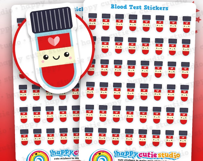 48 Cute Blood Test/blood Work Planner Stickers - Etsy