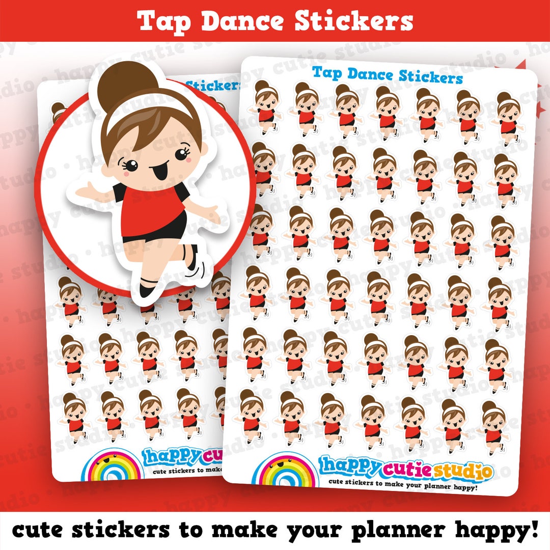 42 Cute Tap Dance Girl Planner Stickers - Etsy
