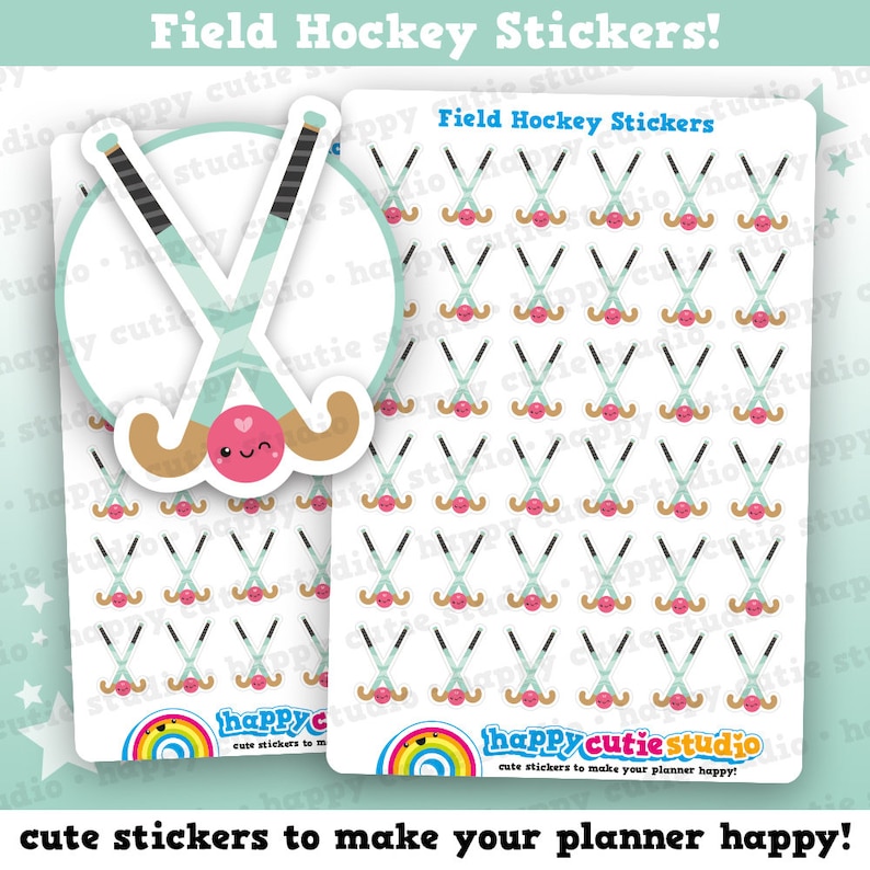 36 Cute Hockey/field Hockey/sport Planner Stickers - Etsy