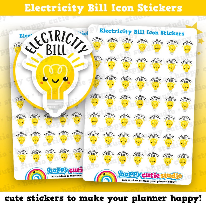49 Cute Electricity Bill Icons/pay Bill/ Bills Reminder - Etsy UK