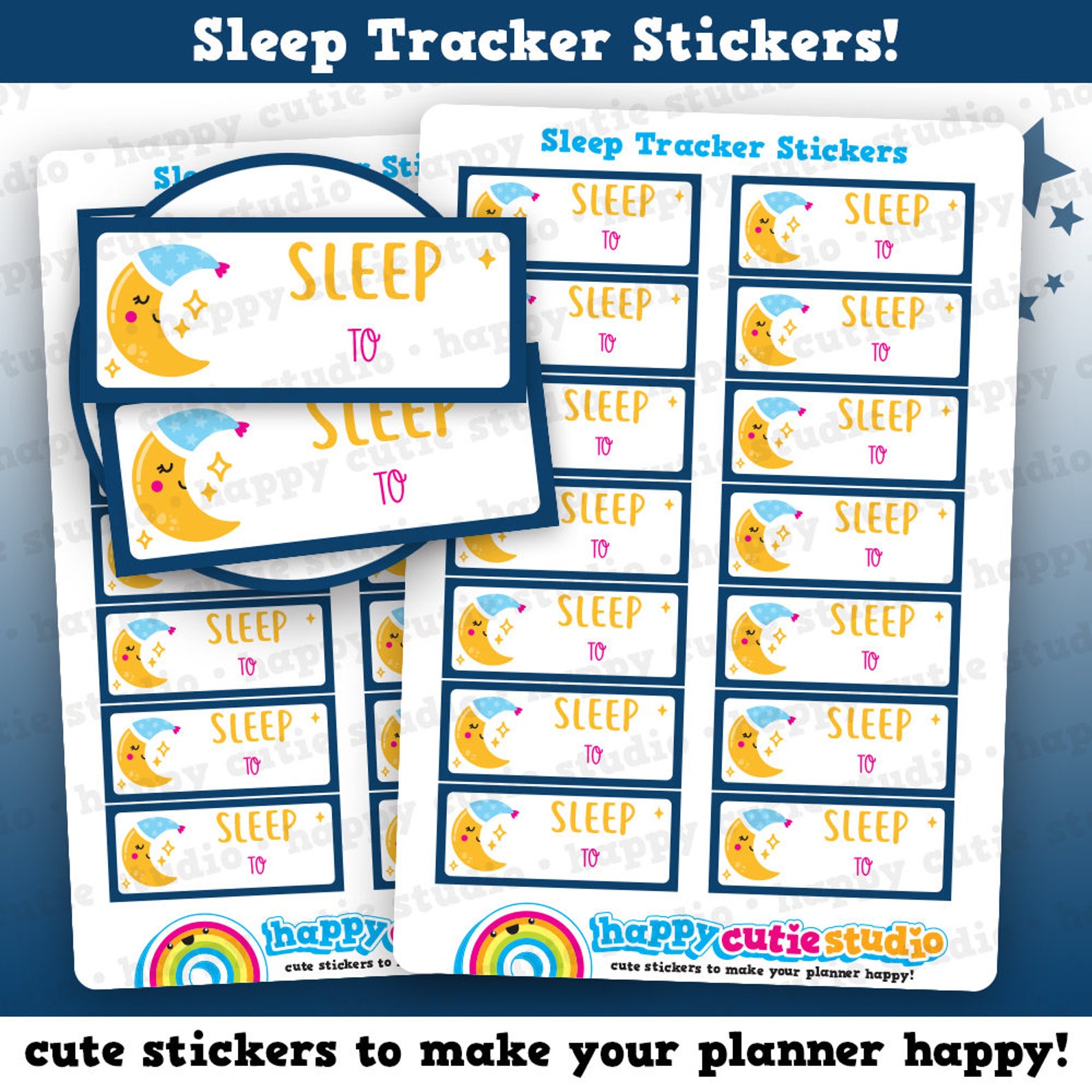14 Cute Sleep Tracker Planner Stickers - Etsy