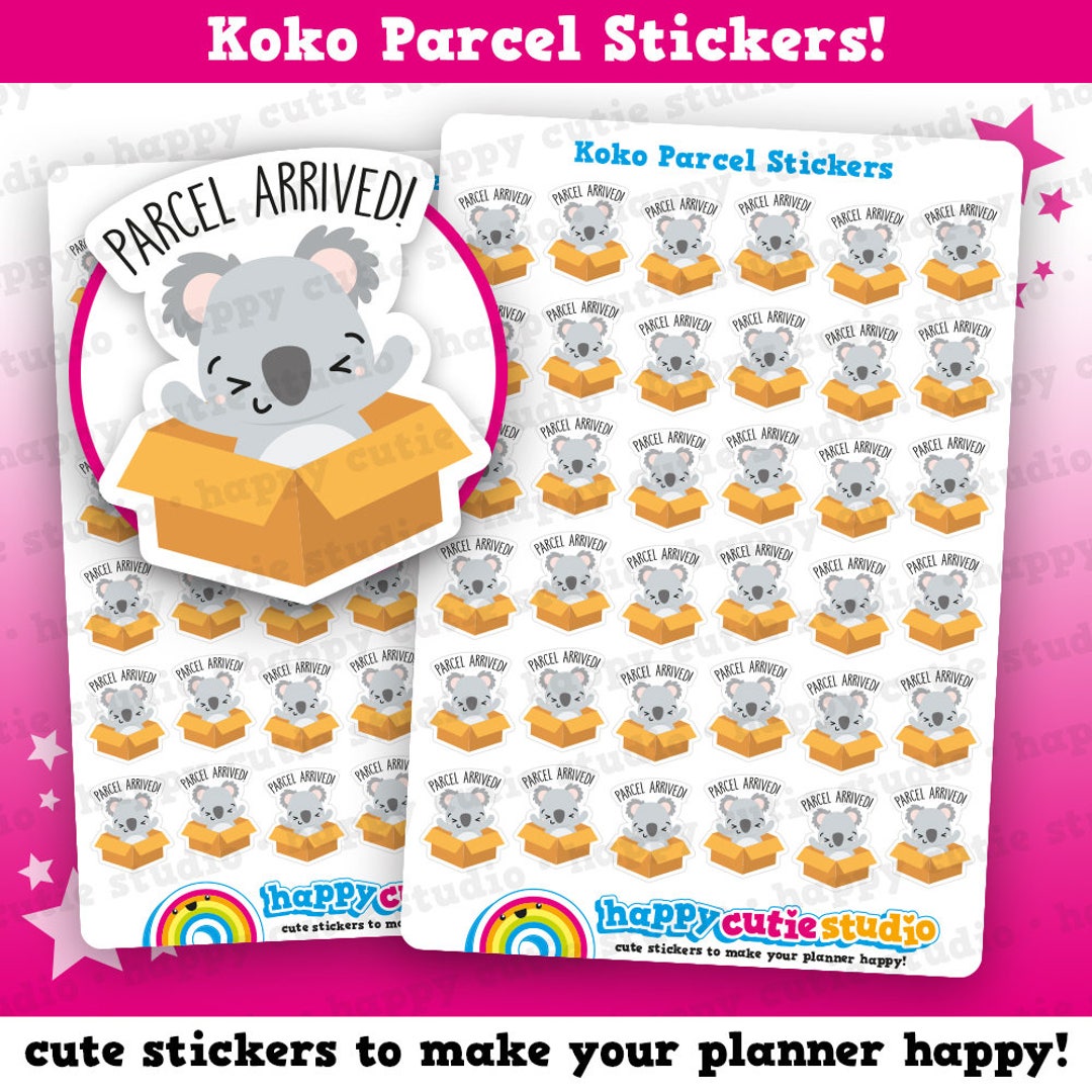 36 Cute Koko the Koala Parcel/package/happy Mail Planner Stickers - Etsy