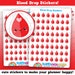 64 Cute Blood Drop/blood Test Planner Stickers - Etsy UK