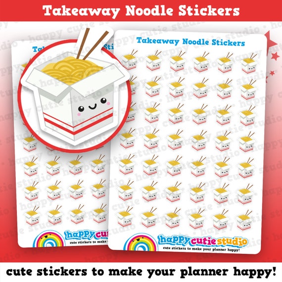42 Cute Takeaway Noodle/ramen/food Planner Stickers | Etsy