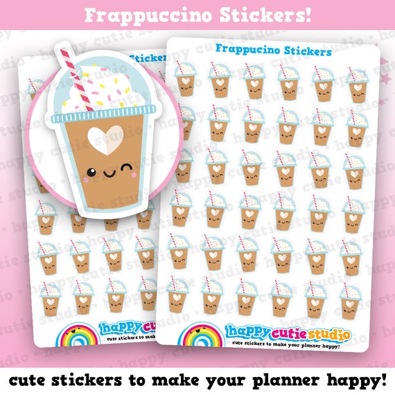 36 Cute Frappe/frappuccino/iced Coffee Coffee Cup Planner | Etsy