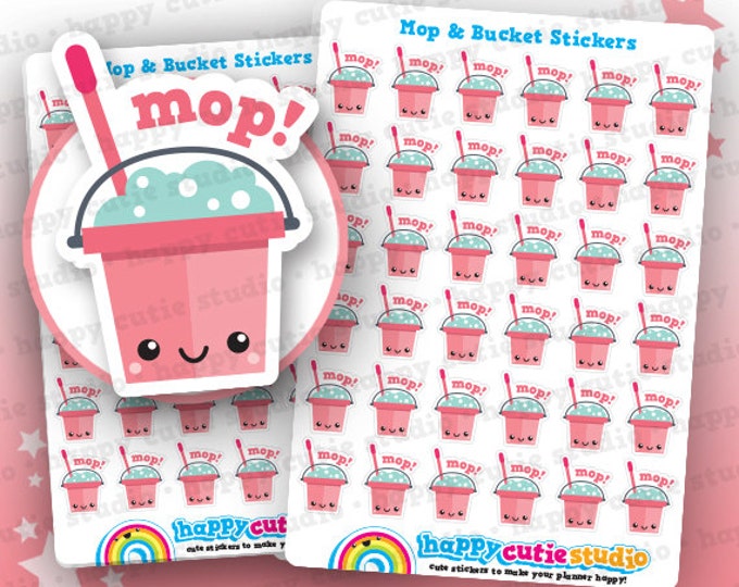 36 Cute Mop and Bucket/chores/clean Planner Stickers - Etsy