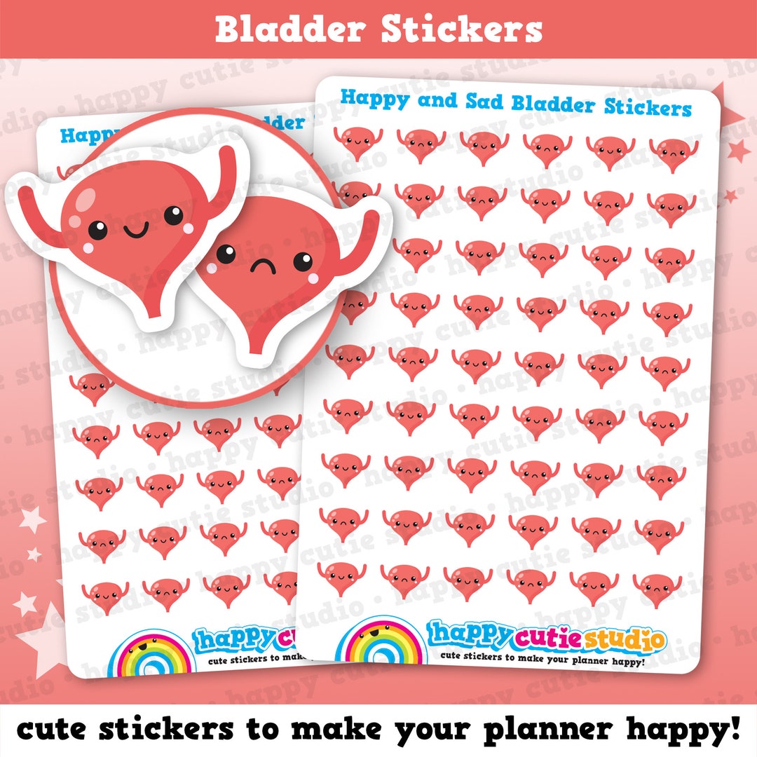 54 Cute Bladder Planner Stickers - Etsy