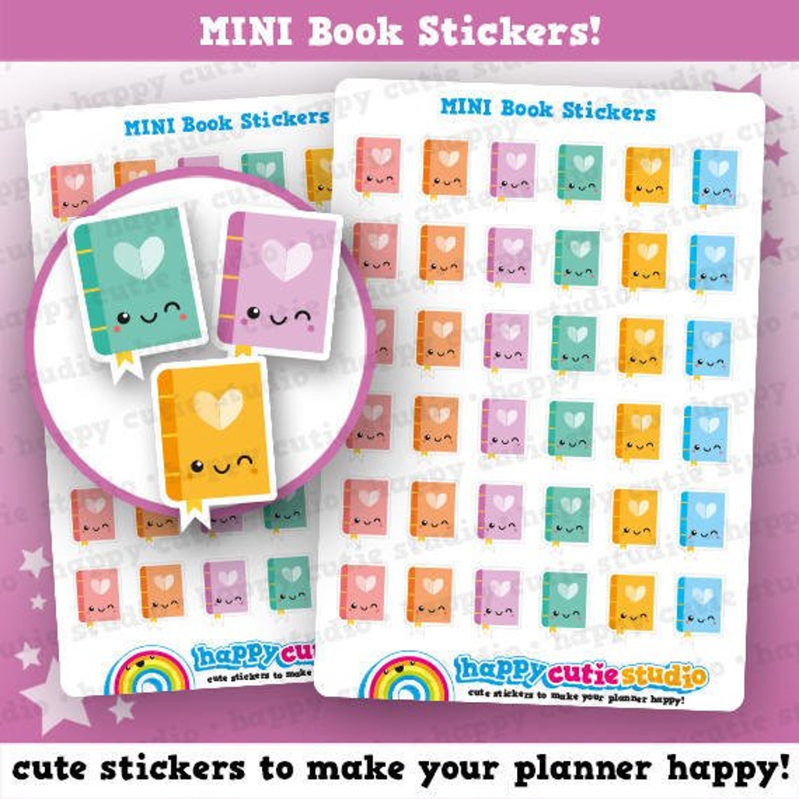 36 Cute Book/reading Planner Stickers - Etsy UK