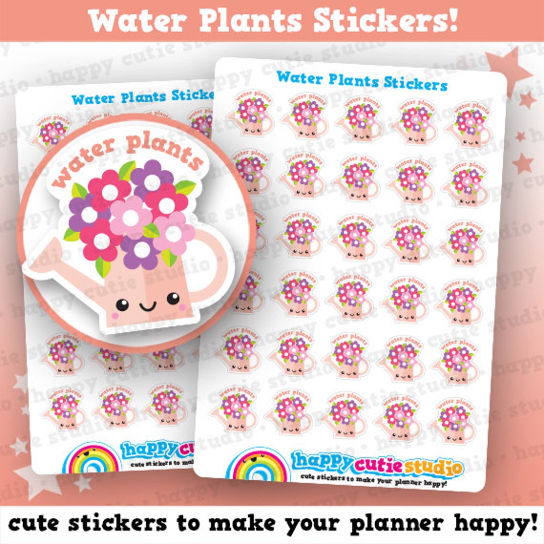 30 Cute Water Plants/flowers/garden Planner Stickers - Etsy