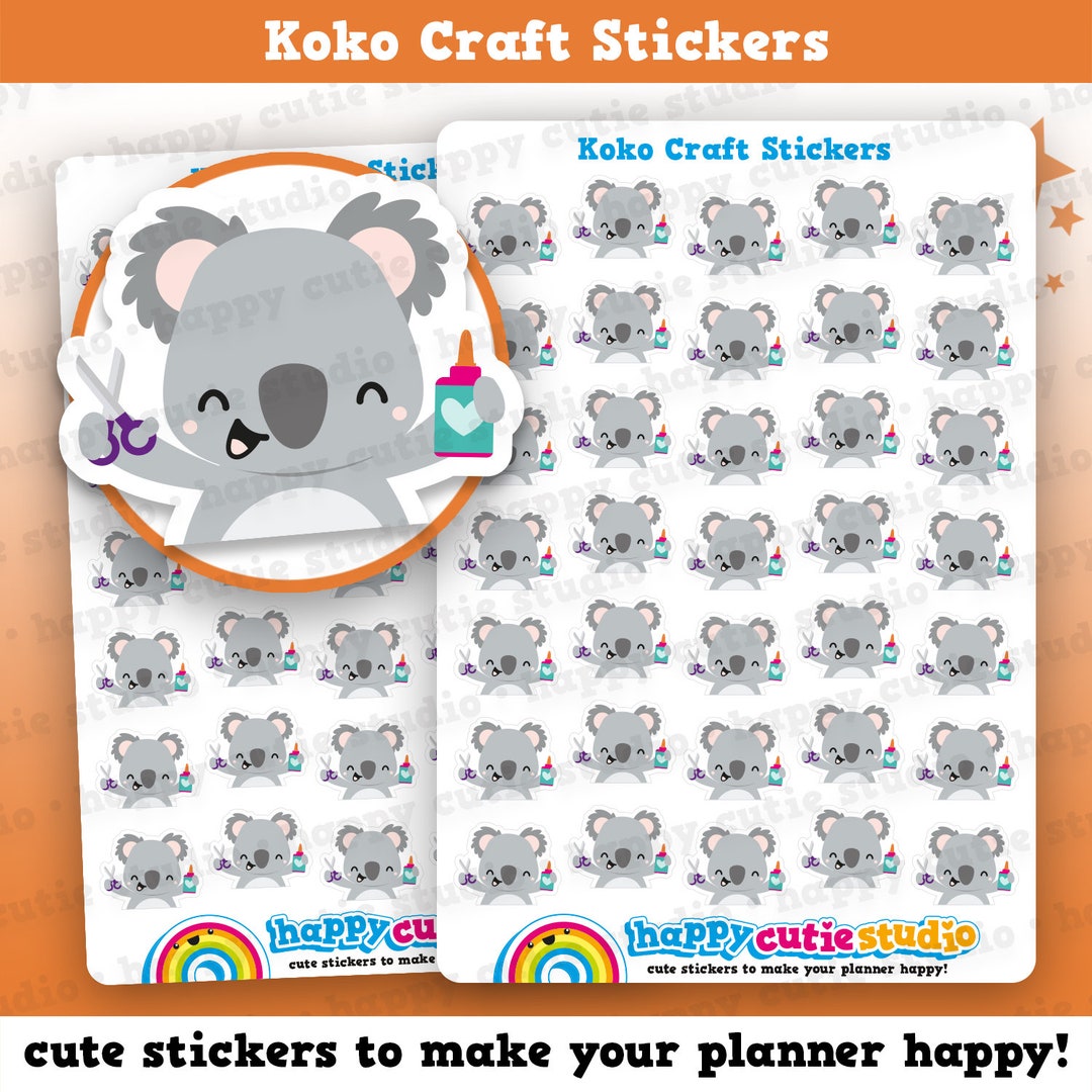 35 Cute Koko the Koala Craft/scrapbooking/scrapbook Planner Stickers - Etsy