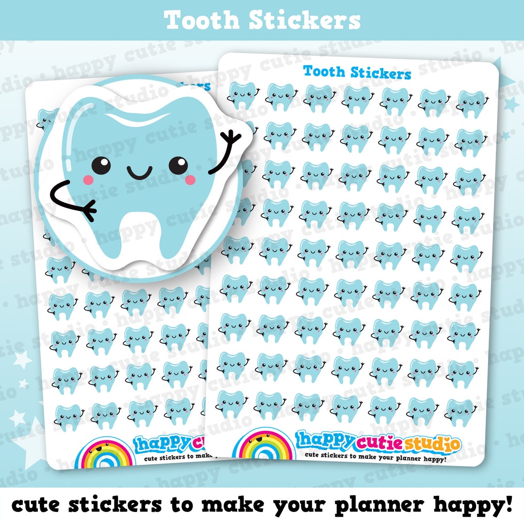 63 Cute Tooth/dentist Planner Stickers - Etsy