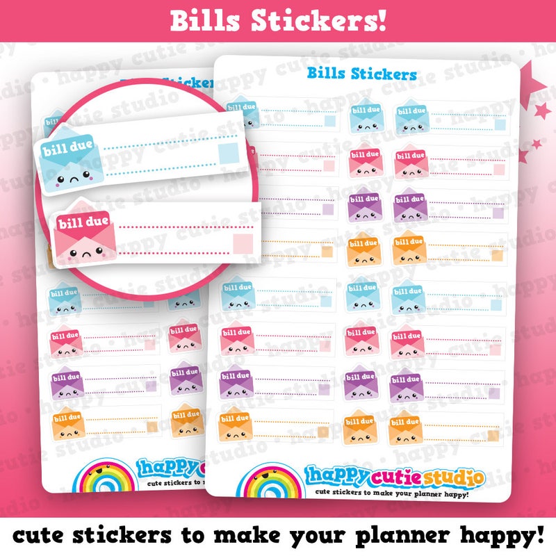 Bill Pay Stickers - Etsy