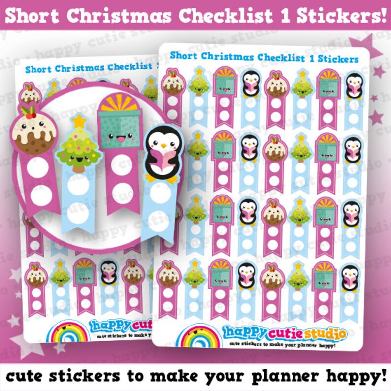 32 Cute Christmas Short Checklist/festive/holidays Planner - Etsy