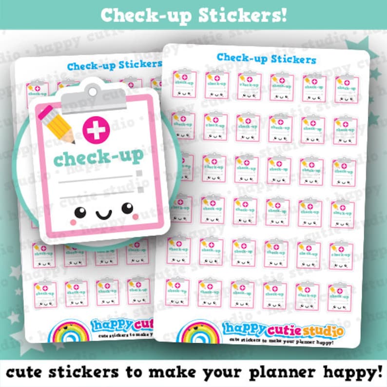 36 Cute Check-up/hospital/appointment Planner Stickers - Etsy