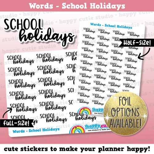 The School Year/dates/holidays/events Planner Stickers - Etsy UK