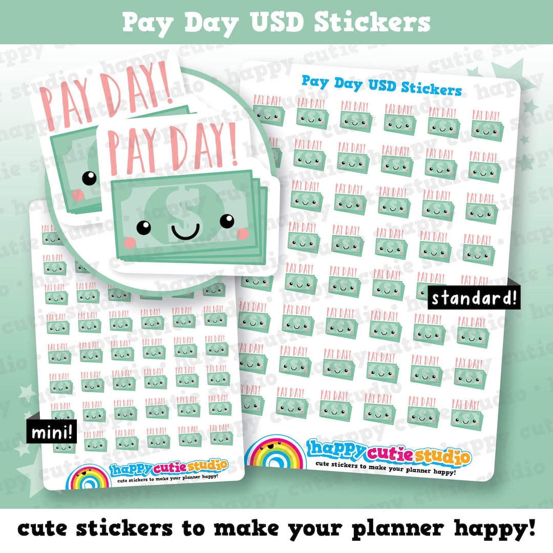 48 Pay Day/payday USD Planner Stickers - Etsy