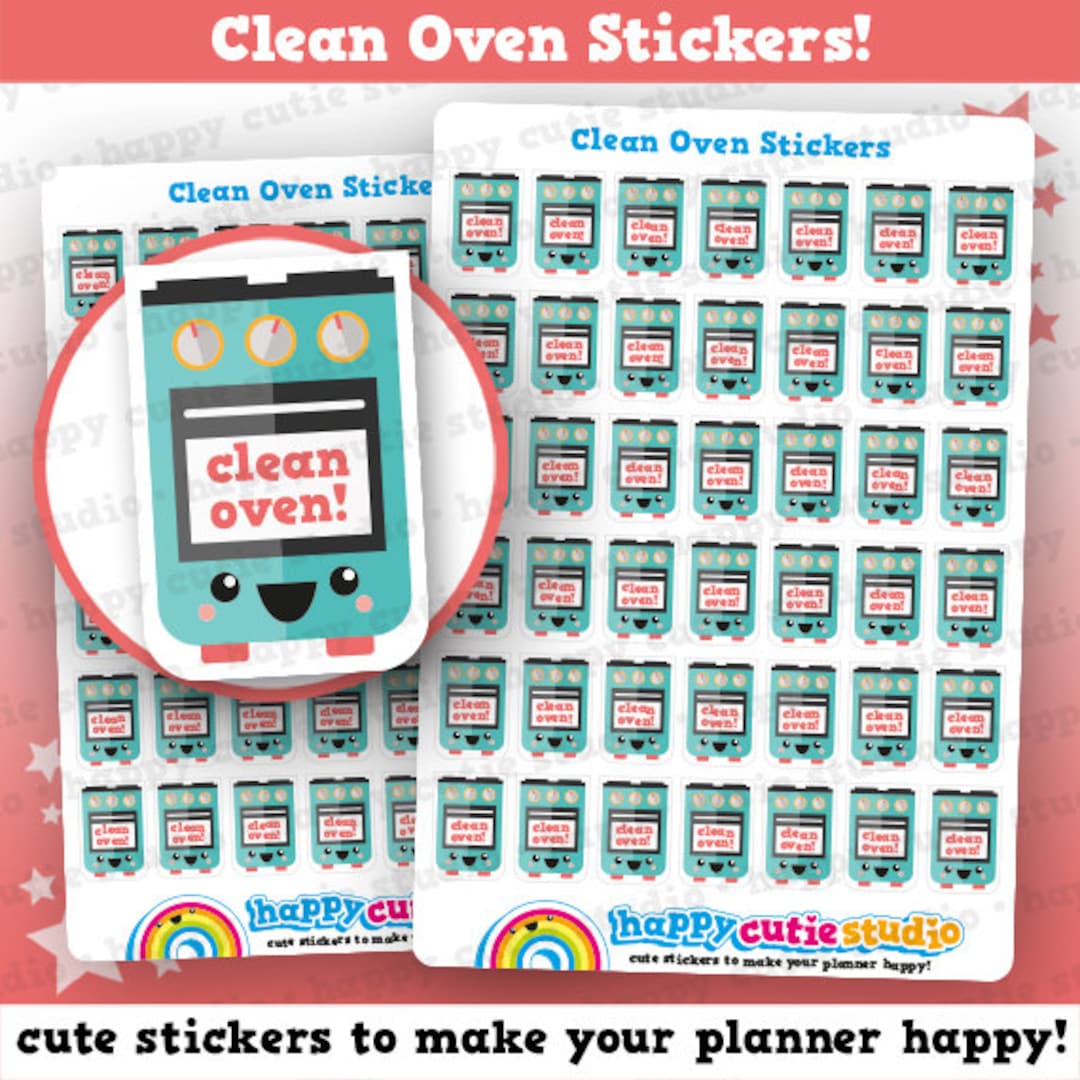 42 Cute Clean Oven/chores Planner Stickers - Etsy