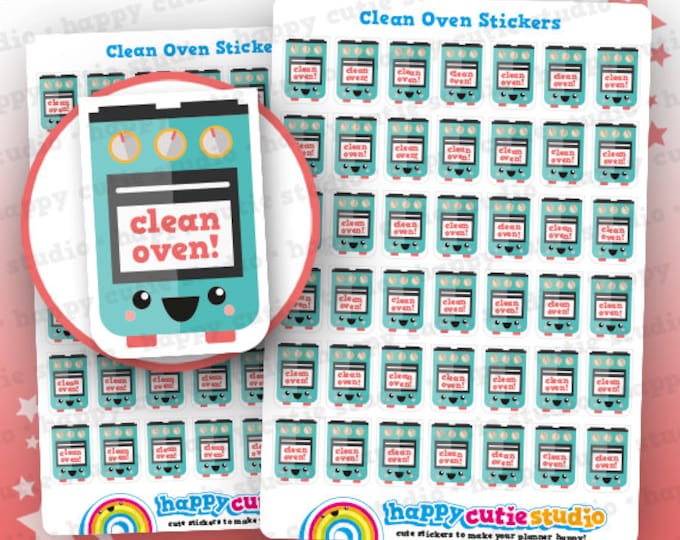 42 Cute Clean Oven/chores Planner Stickers - Etsy