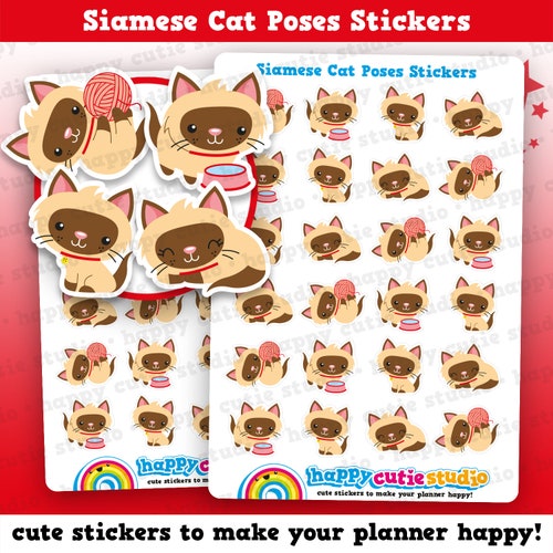 24 Cute Ginger Cat Poses/kitty/pet Planner Stickers | Etsy