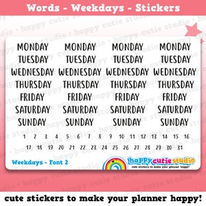 28 Weekdays/date Dots/date Cover/functional/foil Planner - Etsy