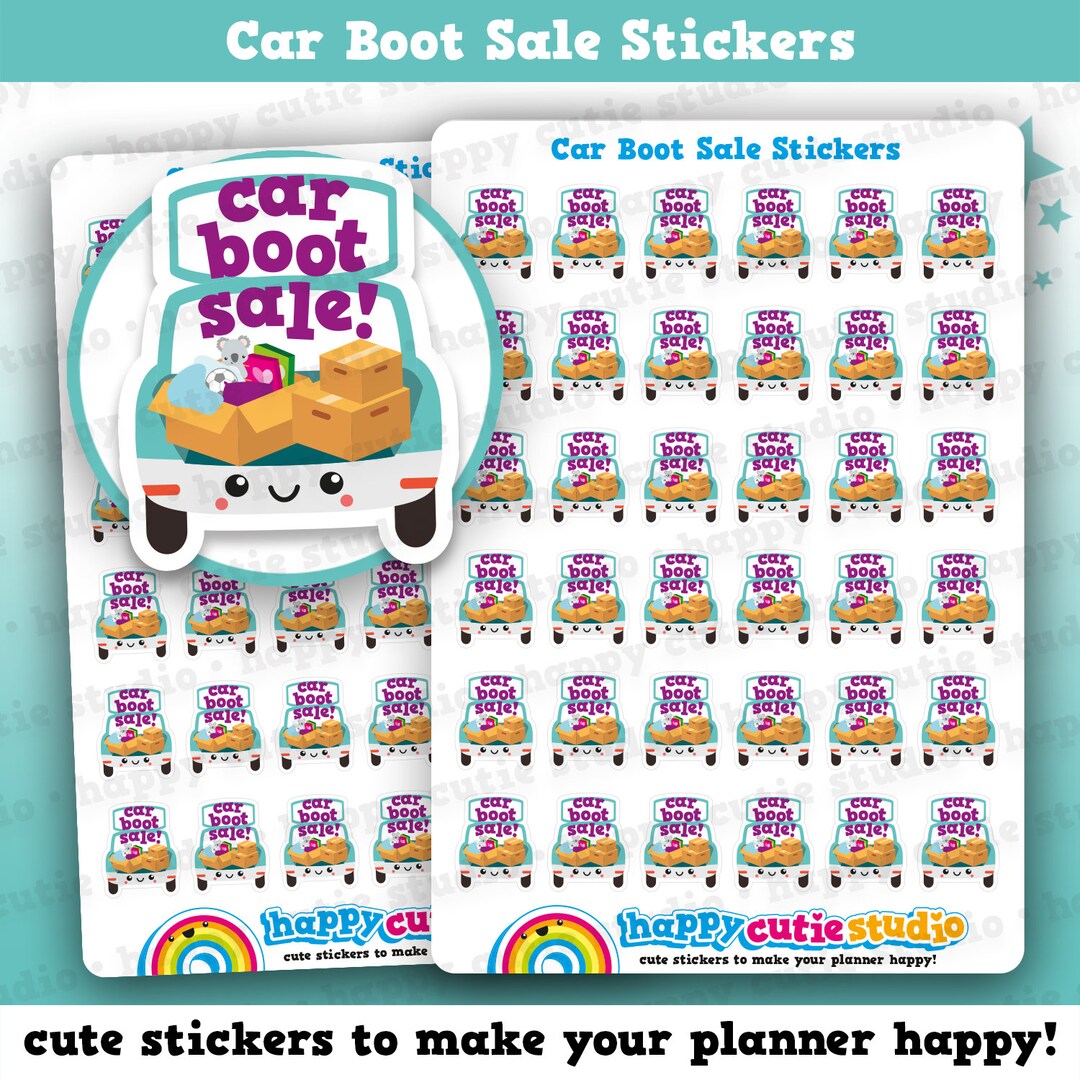 36 Cute Car Boot Sale Planner Stickers - Etsy UK