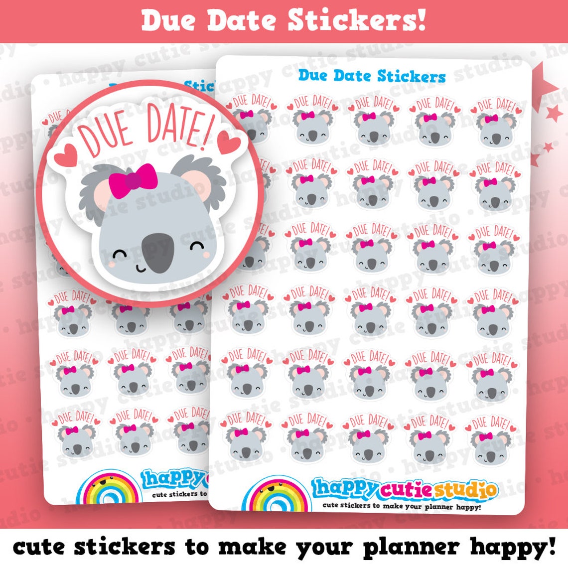 30 Cute Due Date/pregnancy/pregnant/baby Planner Stickers - Etsy