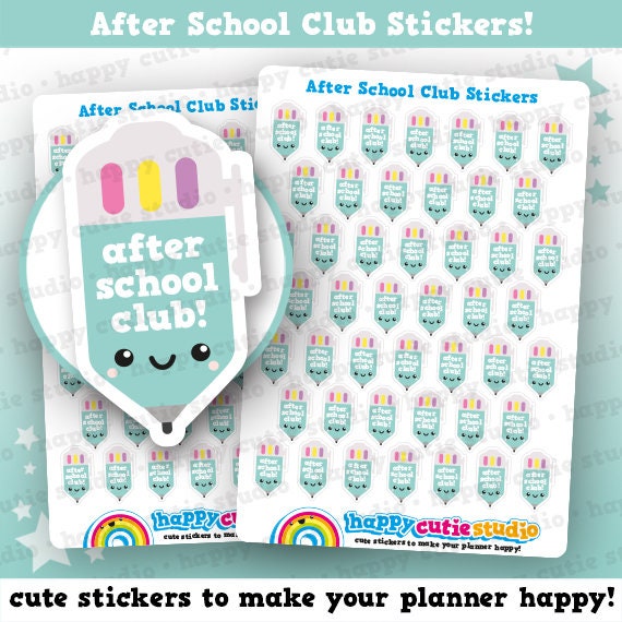 46 Cute After School Club/School Planner Stickers | Etsy
