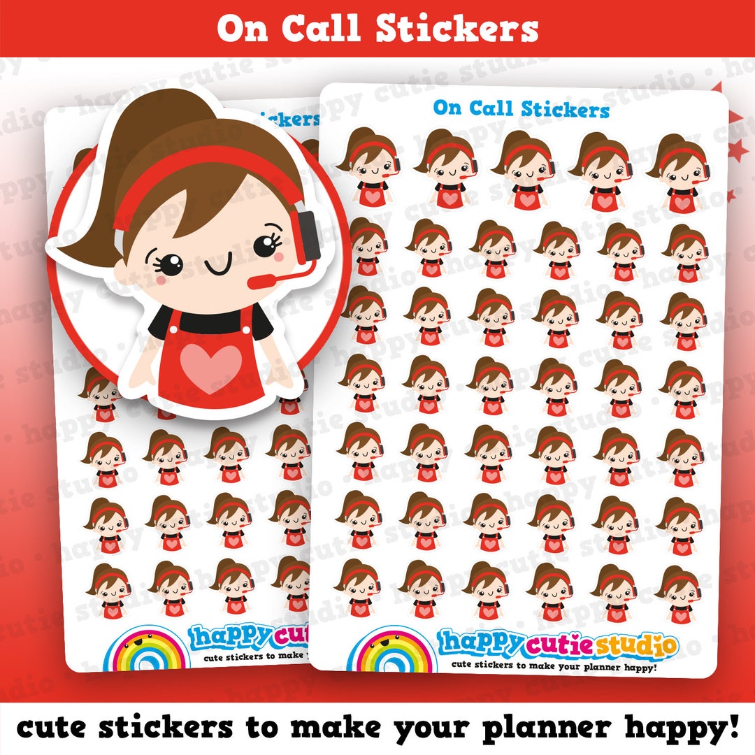 41 Cute on Call/call Centre/headset Girl Planner Stickers - Etsy