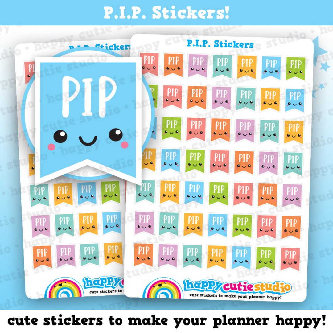 49 Cute P.I.P Flags/personal Independence Payment/planner Stickers - Etsy