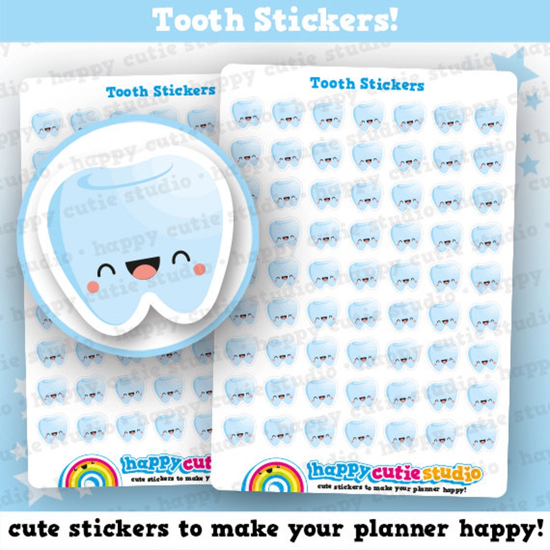63 Cute Tooth/dentist Planner Stickers - Etsy