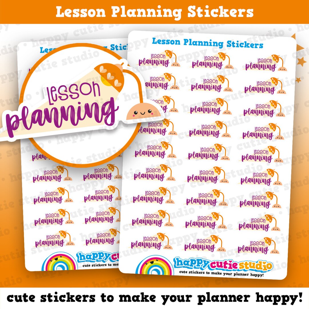 27 Cute Lesson Planning/teacher/school/study Planner Stickers - Etsy