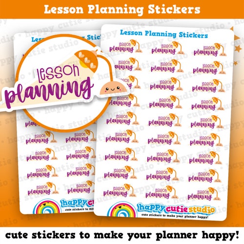 27 Cute Lesson Planning/teacher/school/study Planner Stickers - Etsy