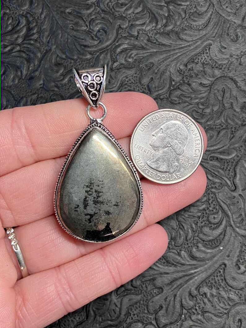 Chalcopyrite Pendant Stone Crystal Jewelry - Etsy