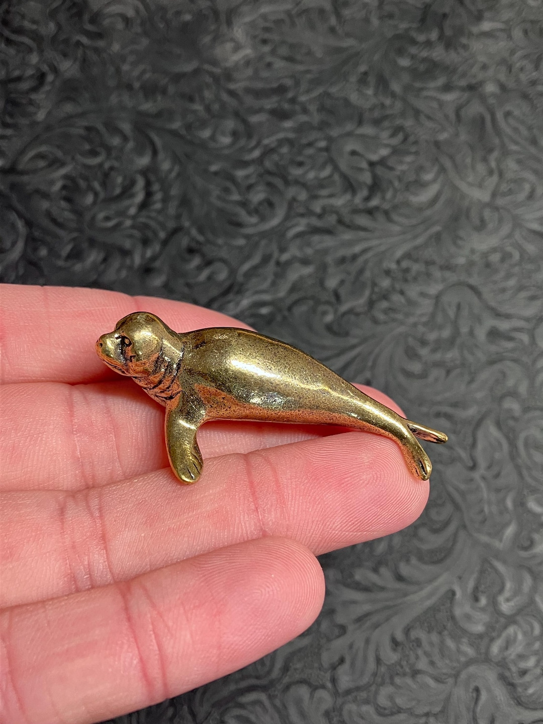 Miniature Solid Brass Seal Selkie Figurine - Etsy
