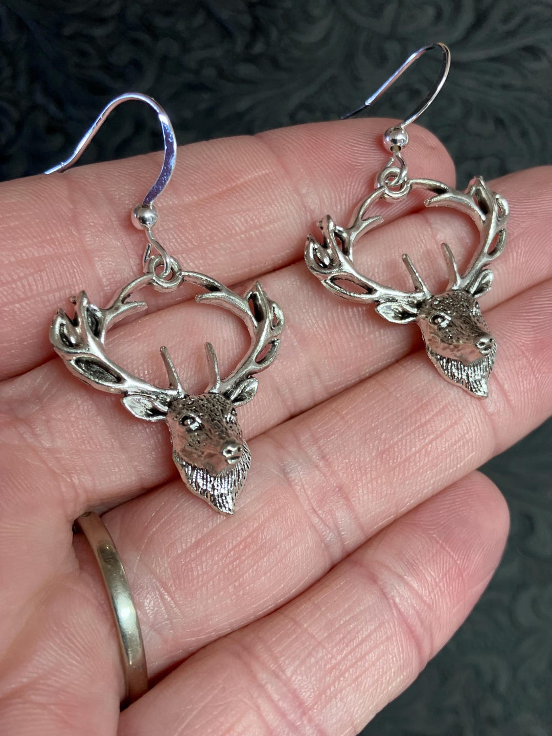 Buck Deer Stag Huntress or Fairycore Earrings - Etsy