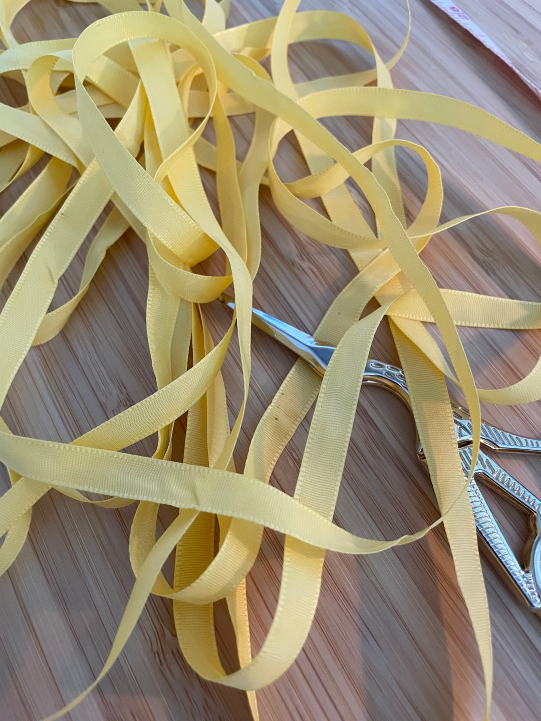 Egg Yolk Yellow 7mm Wide Ribbon Lightweight - Etsy