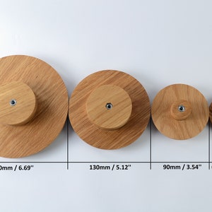 Oak Wooden Knobs Set - Etsy