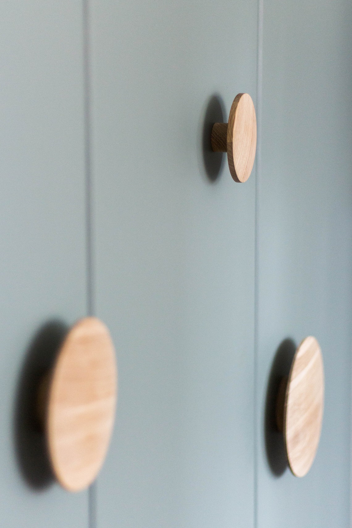 Oak Wooden Knobs Set - Etsy